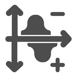Dual graph with descending curve plus and minus Vector Image