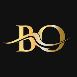 Initial monogram letter bo logo design bo Vector Image