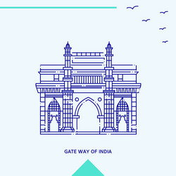 Gateway of india maharashtra monument Royalty Free Vector