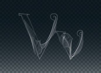 Smoke font letter w Royalty Free Vector Image - VectorStock