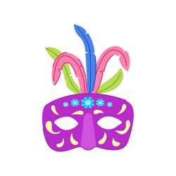 Face carnival mask cartoon Royalty Free Vector Image
