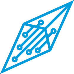 Diamond tech logo design template creative Vector Image