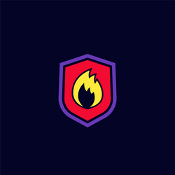 Fire protection logo mark Royalty Free Vector Image