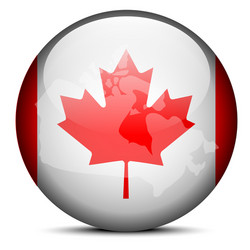 Map on flag button of republic benin Royalty Free Vector