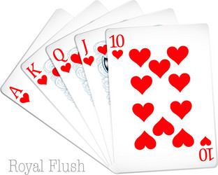 Royal Flush Hearts Vector Images (over 3,400)