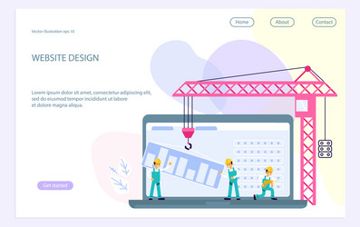 Template website development Royalty Free Vector Image