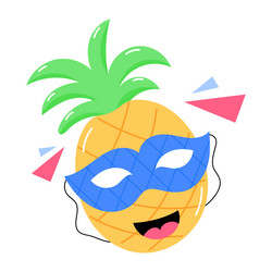 Pineapple emoji Royalty Free Vector Image - VectorStock