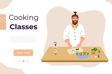 Cooking class banner culinary school Royalty Free Vector