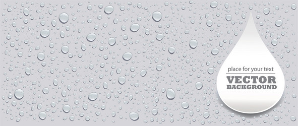 Many water drops creating big drop Royalty Free Vector Image