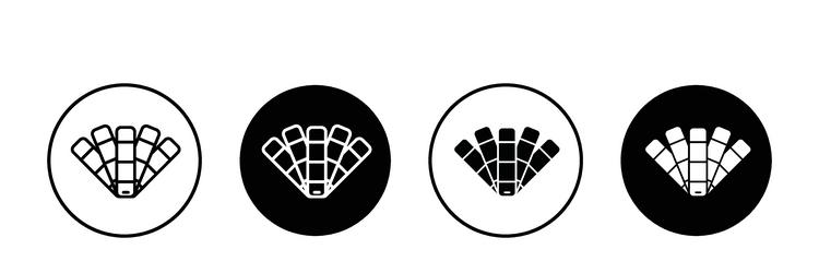 Color swatch icon setpantone symbol Royalty Free Vector