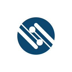 Arrows in a circle blue icon logo Royalty Free Vector Image