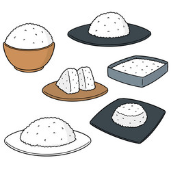 Set rice Royalty Free Vector Image - VectorStock