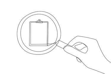 Single continuous line drawing big hand holding Vector Image