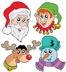 Christmas characters without face Royalty Free Vector Image