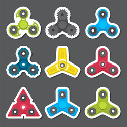 Different colored spinners Royalty Free Vector Image