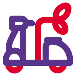 Sustainable eco friendly motor cycle Royalty Free Vector