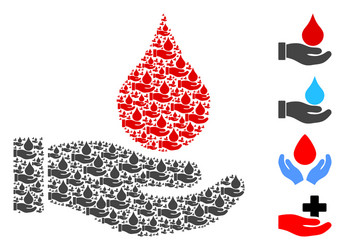 Blood donation hand icon Royalty Free Vector Image