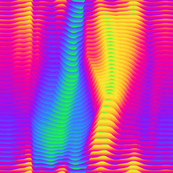 Vibrant gradient waves seamless texture Royalty Free Vector