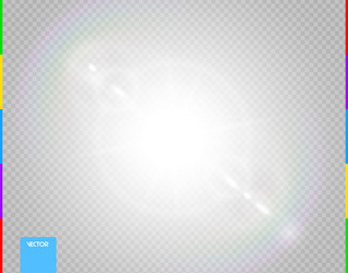 Sun light rays special effect glow transparent Vector Image