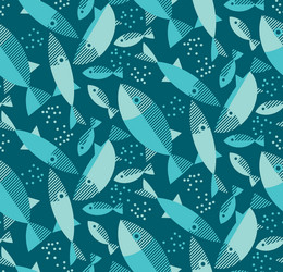 Fish pattern Royalty Free Vector Image - VectorStock