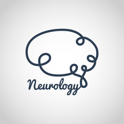 Logo brain and electrical wires Royalty Free Vector Image