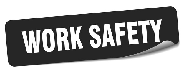 Work safety sticker work safety label Royalty Free Vector