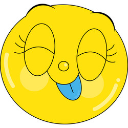 Acid emoji stickers set Royalty Free Vector Image