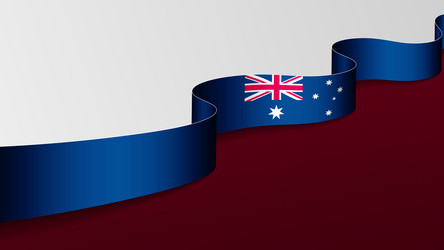 Australia ribbon flag background Royalty Free Vector Image