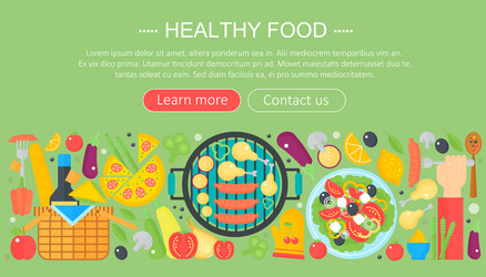 Cooking collection healthy food infographics Vector Image
