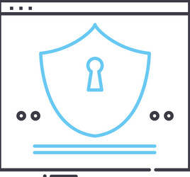 Framework deployment line icon outline symbol Vector Image