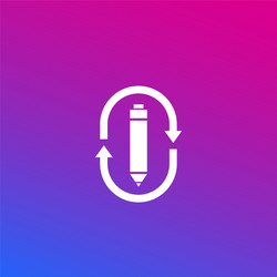 Rewrite edit icon on white Royalty Free Vector Image