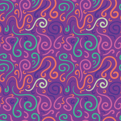 Abstract hand drawn doodle curly line seamless Vector Image