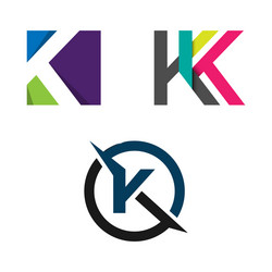 Double k letter logo Royalty Free Vector Image
