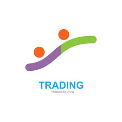 Business trading logo Royalty Free Vector Image