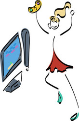 Stickman Girl Vector Images (over 1,300)