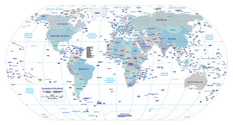 Highly detailed political world map eps 10 Vector Image
