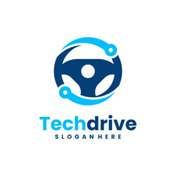 Drive technology logo smart driving Royalty Free Vector