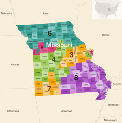 Missouri Counties Map Vector Images (over 790)