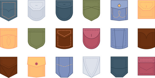 Shirt pockets Royalty Free Vector Image - VectorStock