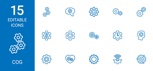 Cog icons Royalty Free Vector Image - VectorStock