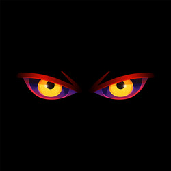 Scary yellow eyes Royalty Free Vector Image - VectorStock