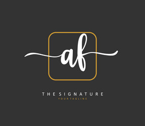 Af initial letter handwriting and signature logo Vector Image