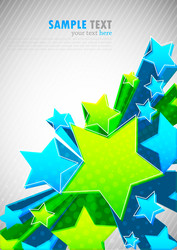 Abstract background with colored stars Royalty Free Vector