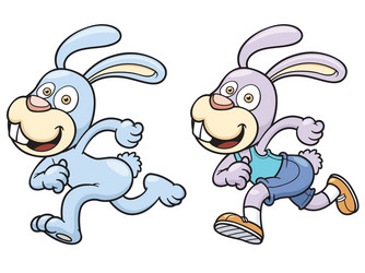 Cartoon cute rabbit character Royalty Free Vector Image