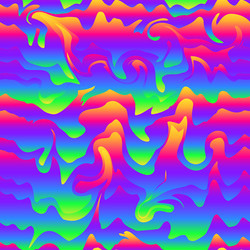 Vibrant flame wavy lines gradient seamless pattern