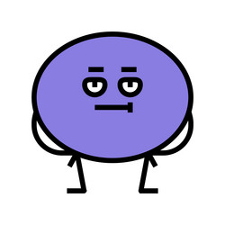 Oval math shape character happy laughing figure Vector Image