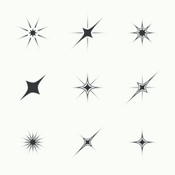 Sparkle stars Royalty Free Vector Image - VectorStock
