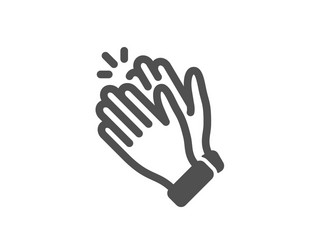Hands clapping icon applause gesture Royalty Free Vector