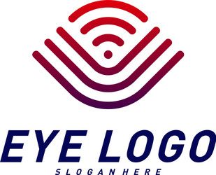 Creative modern geometric circle eye symbol logo Vector Image