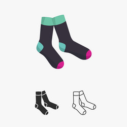 Coloring book toe socks Royalty Free Vector Image